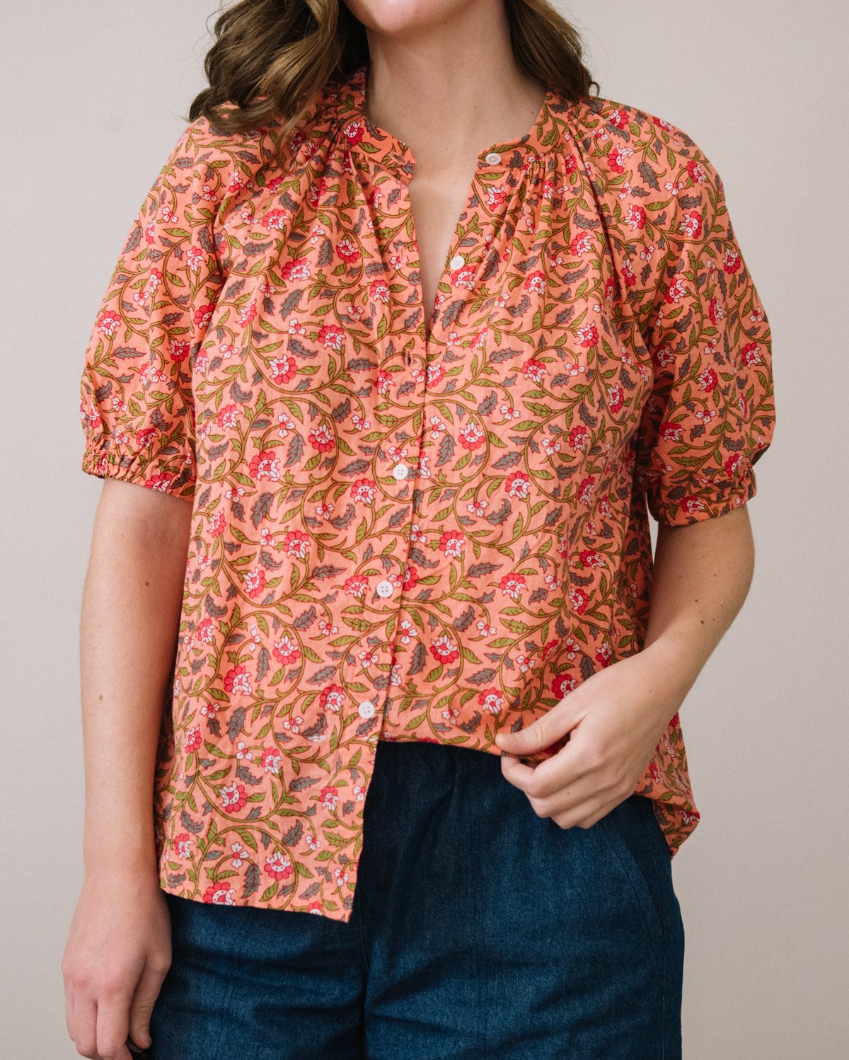 Roscoe Blouse – Mandarin Collar + Elastic Sleeves – The Sewing Things Blog
